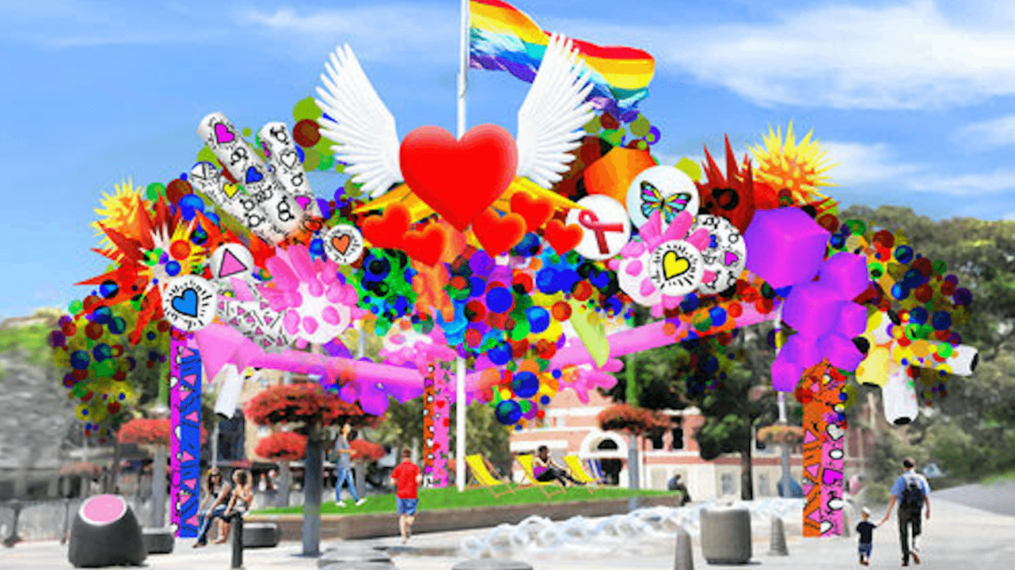 Inflatable art installation at Taylor Square to mark 40 years of Mardi ...