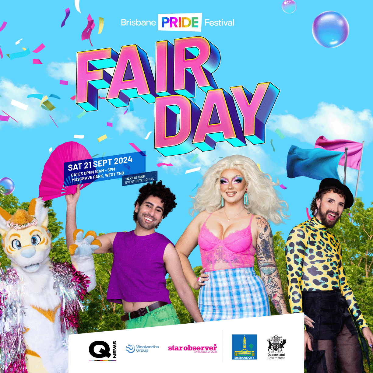 Brisbane Pride Announces Fair Day Tickets, Dates, Location and More ...